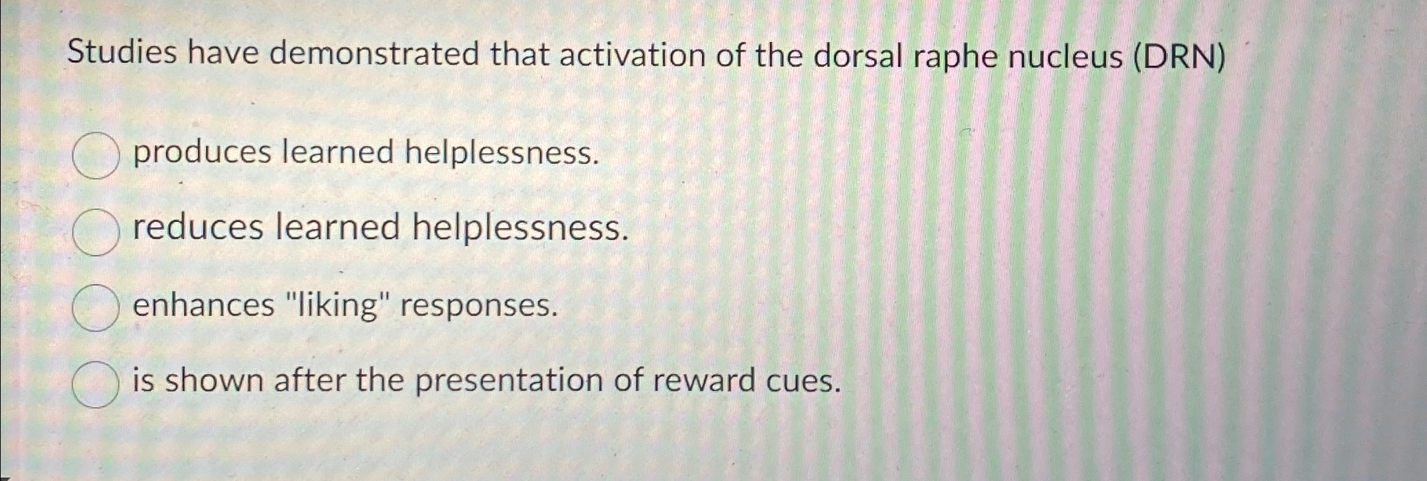 Solved Studies have demonstrated that activation of the | Chegg.com