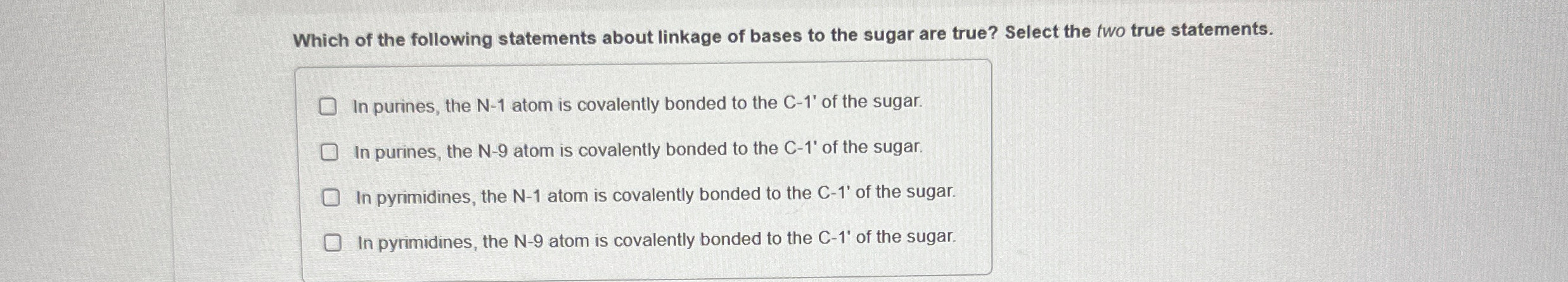 Solved Which of the following statements about linkage of | Chegg.com
