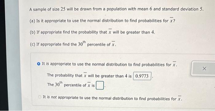Solved A sample of size 25 will be drawn from a population | Chegg.com