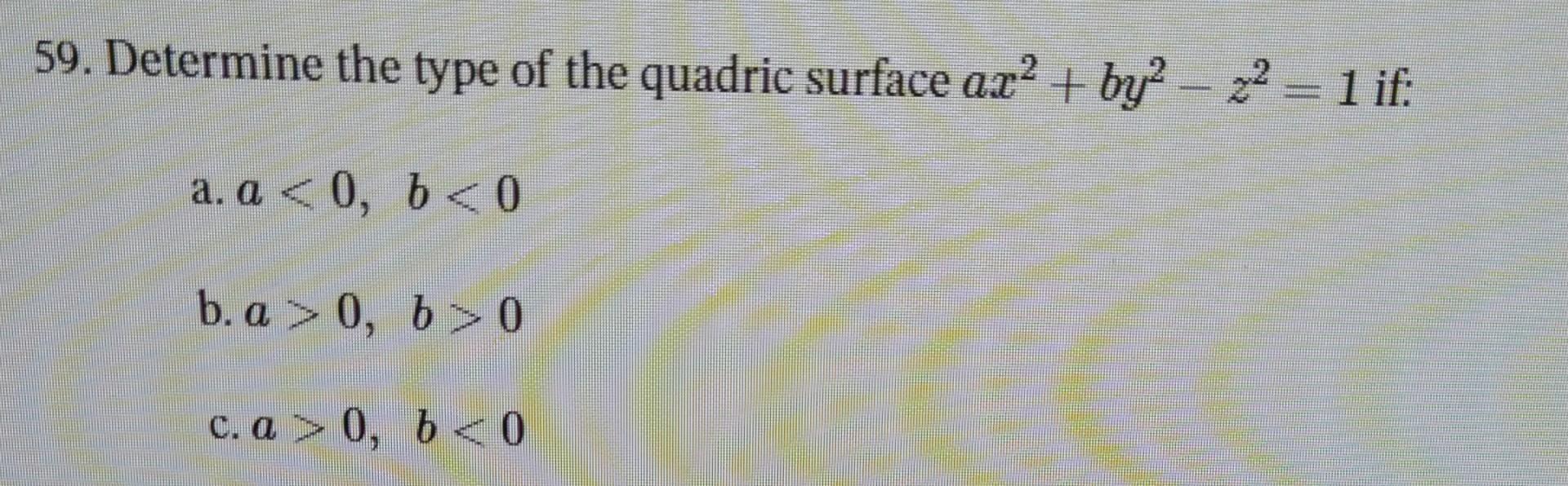 Solved 59. Determine the type of the quadric surface | Chegg.com