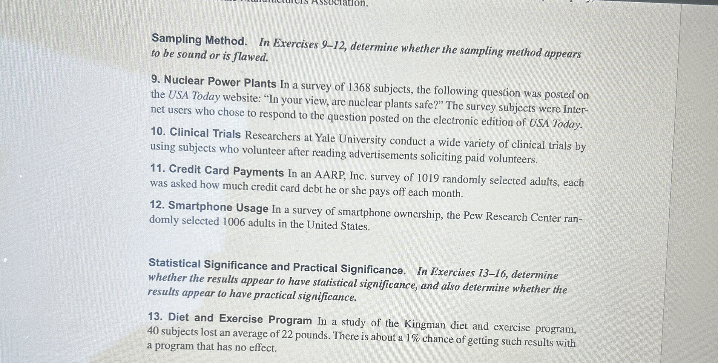 Solved Sampling Method. In Exercises 9-12, ﻿determine | Chegg.com