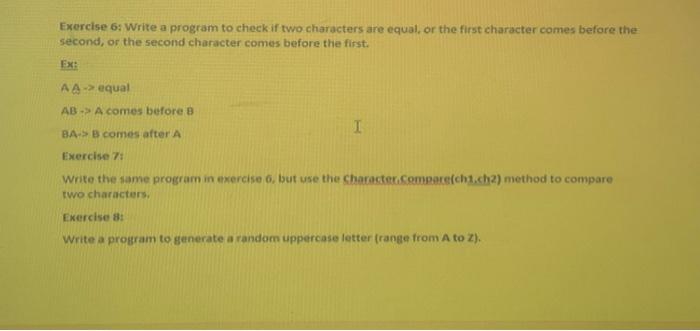 Solved Exercise 6 Write A Program To Check If Two