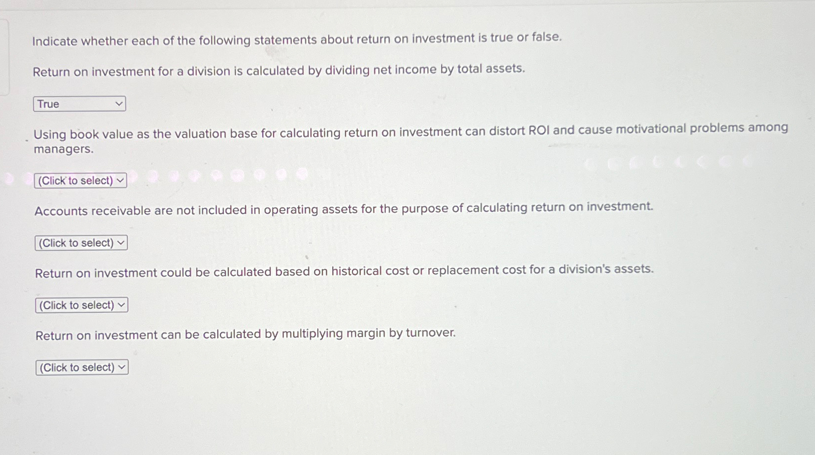 Solved Indicate whether each of the following statements | Chegg.com