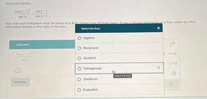 Solved please prove the identity as the problem is being | Chegg.com