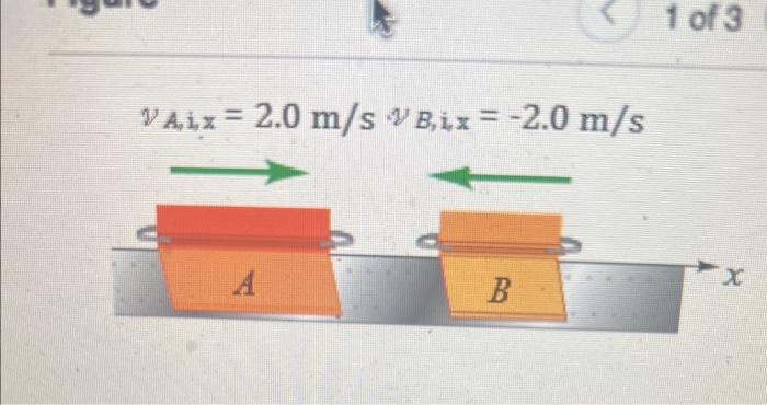 Solved Two gliders move toward each other on a linear air | Chegg.com