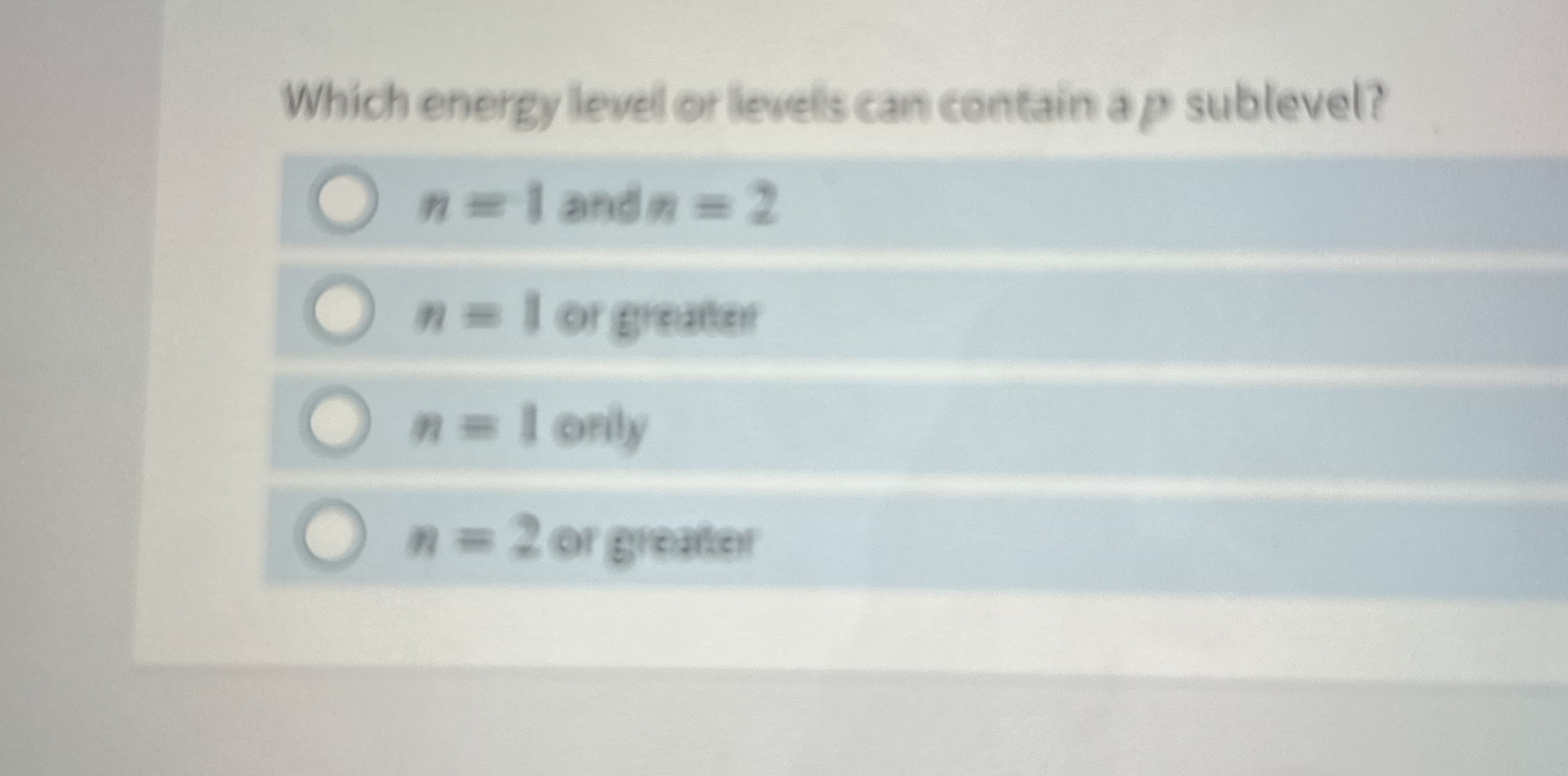 Solved Which energy level or levels can contain ap | Chegg.com