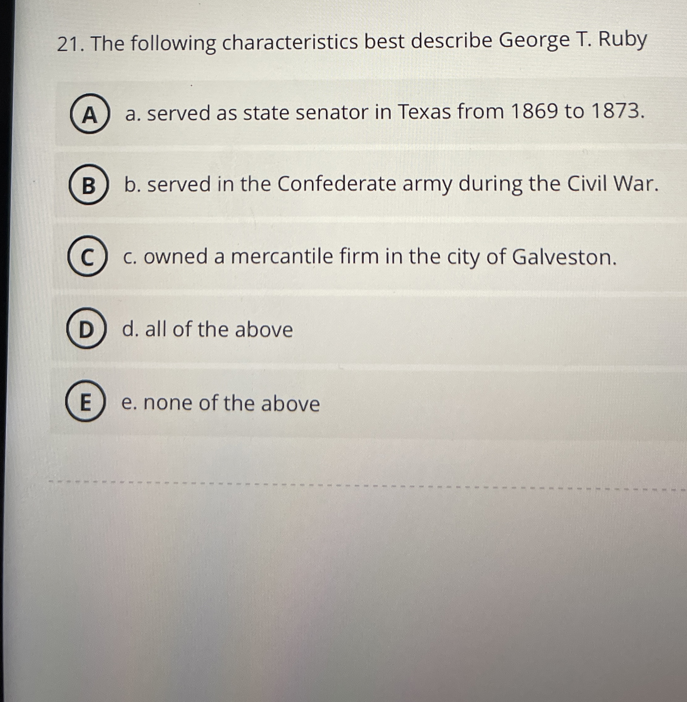 Solved The following characteristics best describe George T. | Chegg.com