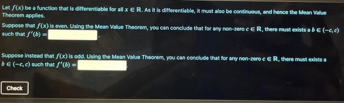 Solved Let f(x) be a function that is differentiable for all | Chegg.com