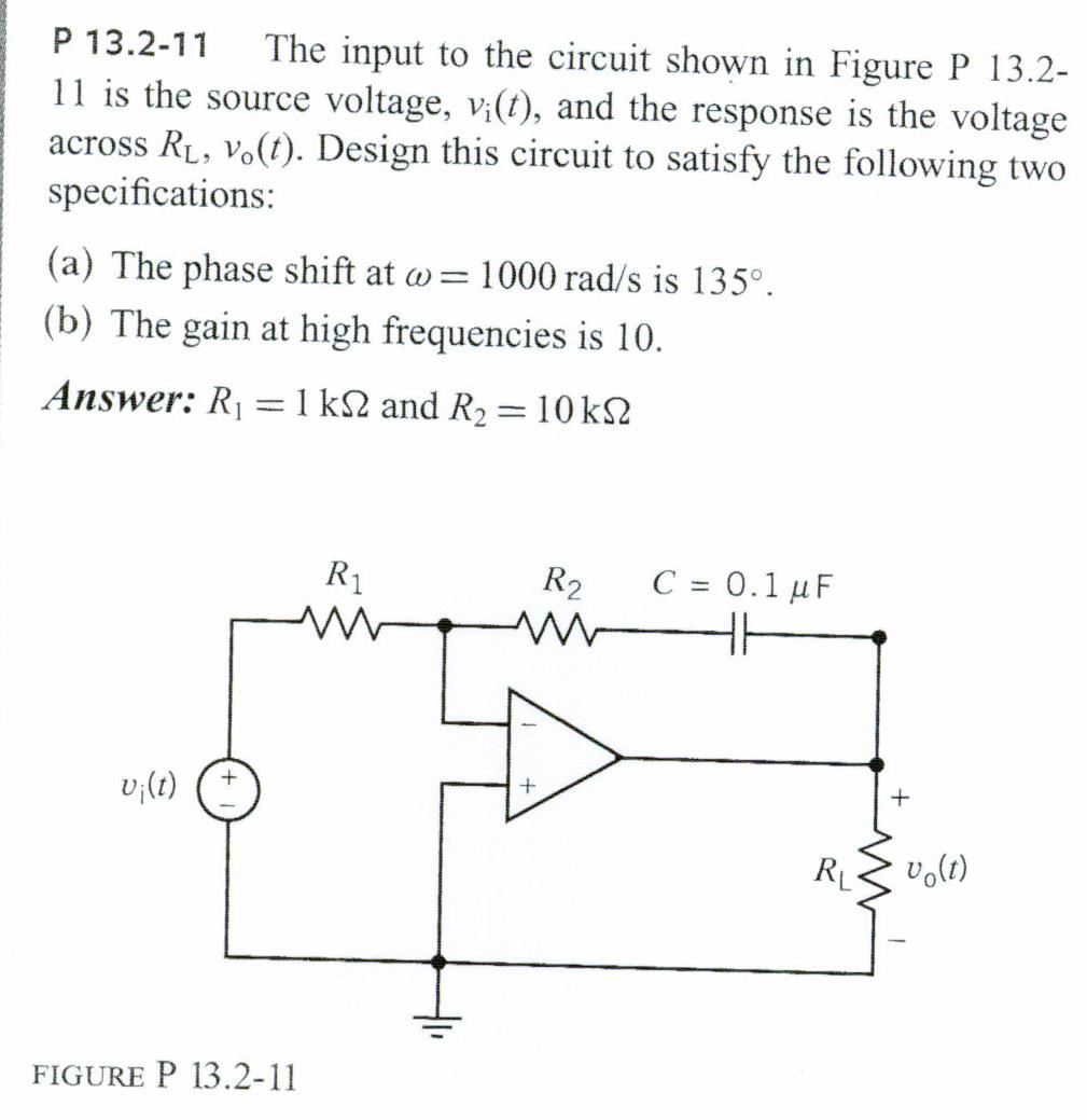 Solved The input to the circuit shown in Figure P 13.2-11 is | Chegg.com