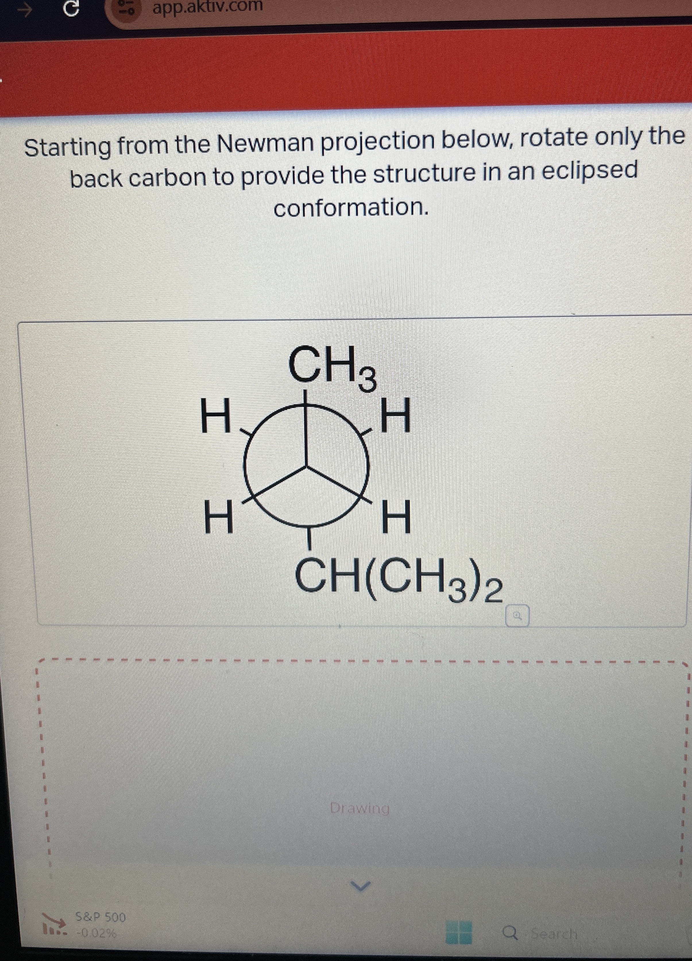 Solved Starting from the Newman projection below, rotate | Chegg.com