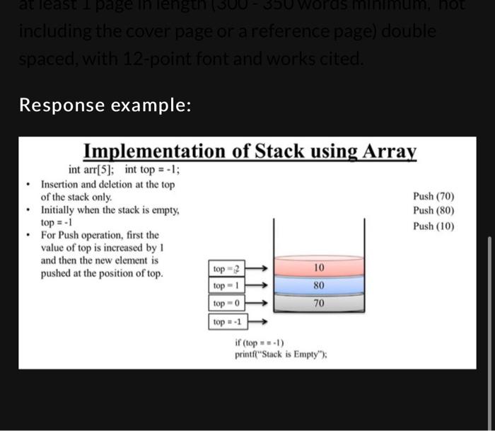 Solved Implementation. Data structures are generally based | Chegg.com