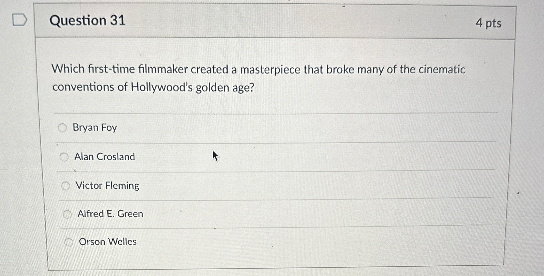 Solved Question 314 ﻿ptsWhich first-time filmmaker created a | Chegg.com