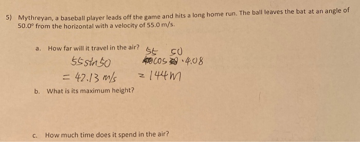 Solved > Mythreyan, a baseball player leads off the game and | Chegg.com