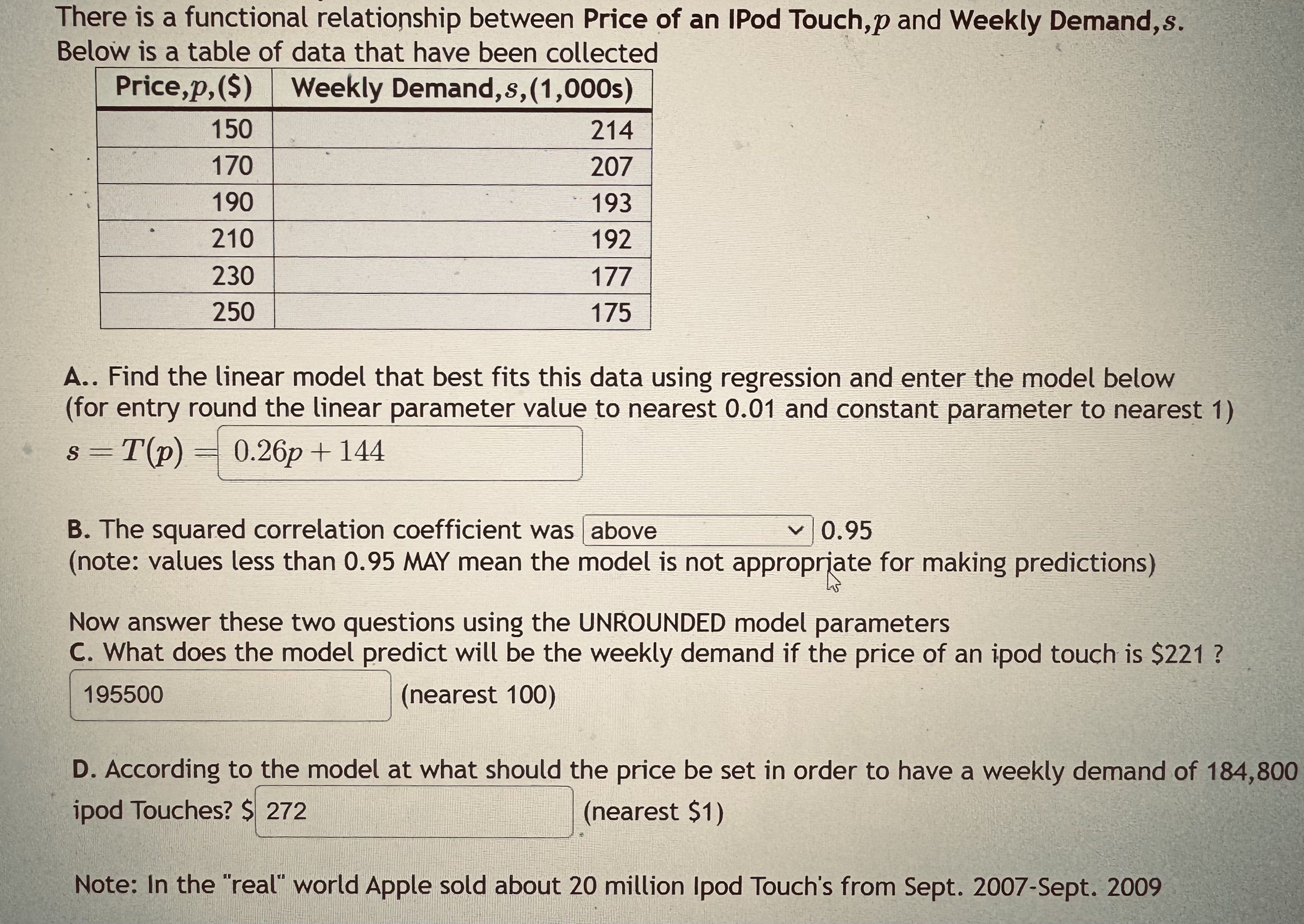 Solved There is a functional relationship between Price of | Chegg.com