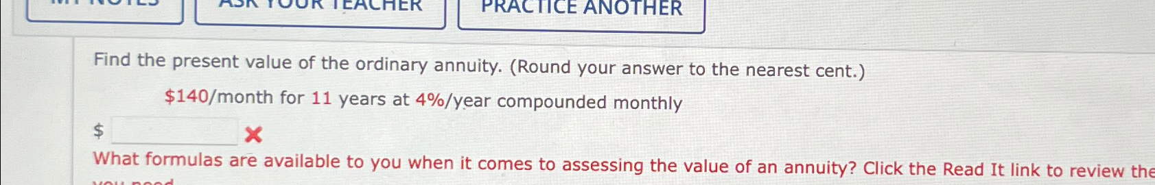 Solved Find the present value of the ordinary annuity. | Chegg.com