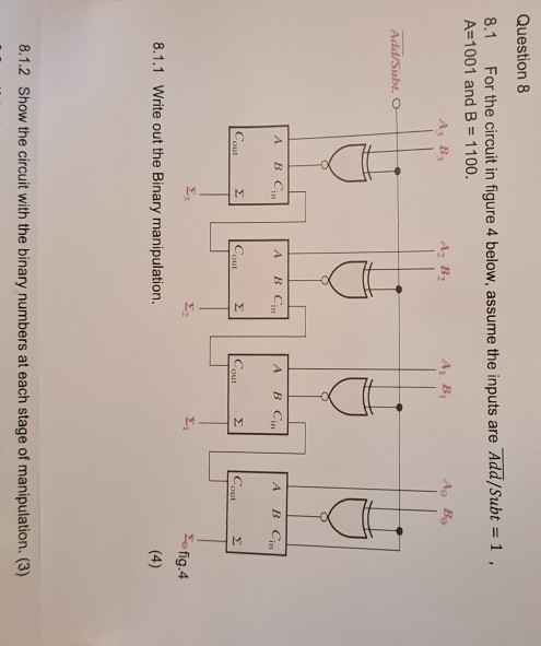 Solved Question 8 1 8.1 For the circuit in figure 4 below, | Chegg.com