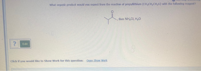 Solved What organic products would you expect from the | Chegg.com