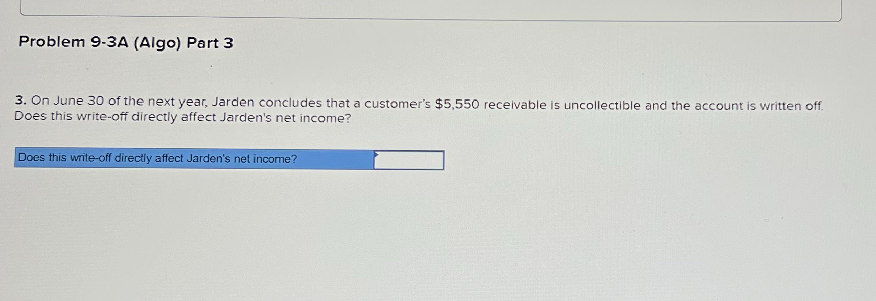 Solved Problem 9-3A (Algo) ﻿Part 33. ﻿On June 30 ﻿of the | Chegg.com