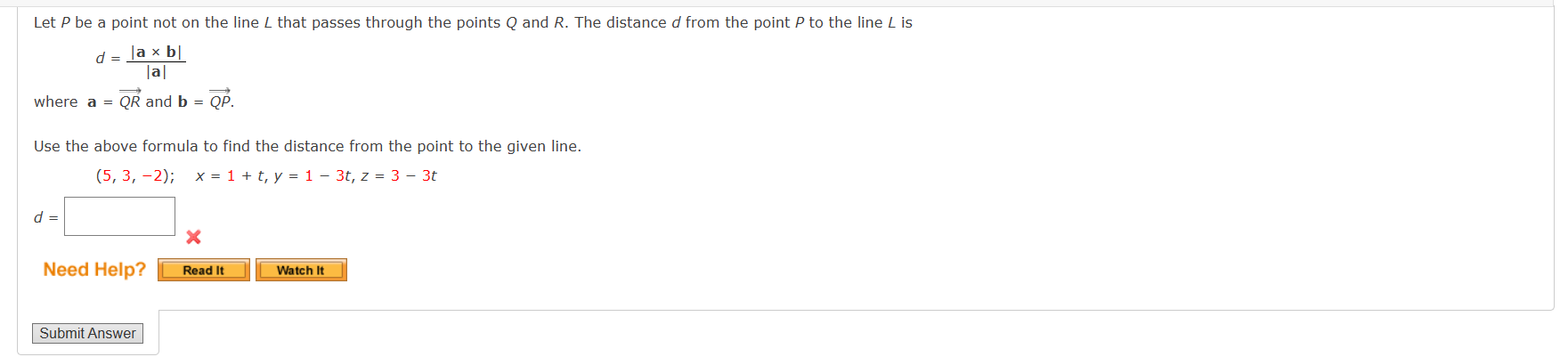 Solved Let P ﻿be a point not on the line L ﻿that passes | Chegg.com