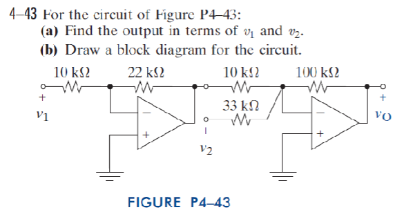 Solved 4-43 ﻿For the circuit of Figure P4-43:(a) ﻿Find the | Chegg.com