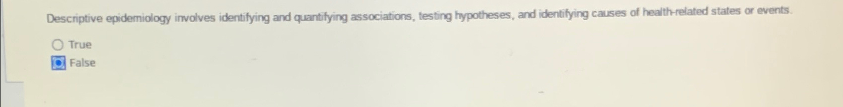 Solved Descriptive epidemiology involves identifying and | Chegg.com