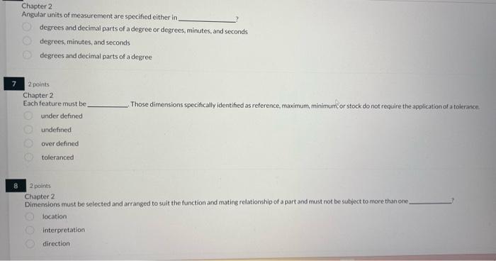 Solved Chapter 2 Angular units of measurement are specified | Chegg.com