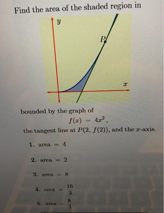 Solved Find the area of the shaded region in bounded by the | Chegg.com