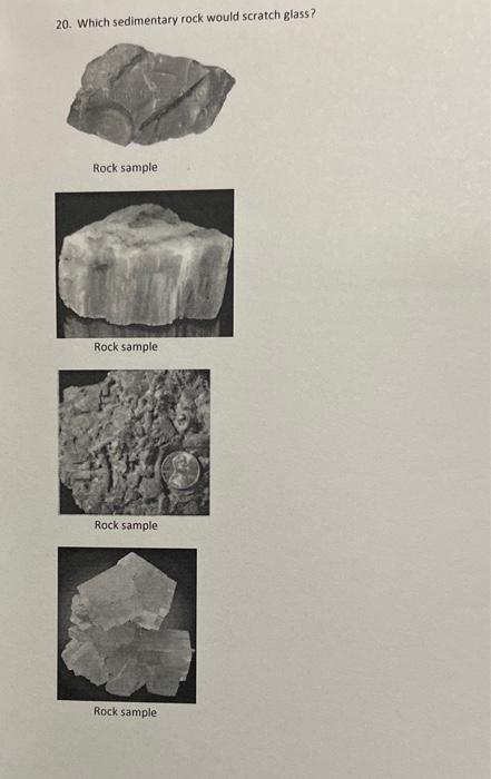 Solved SEDIMENTARY ROCKS LAB EXPERIMENT 2 LAB S 1. Place the | Chegg.com