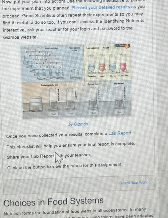 Solved the experiment that you planned. Record your detailed | Chegg.com