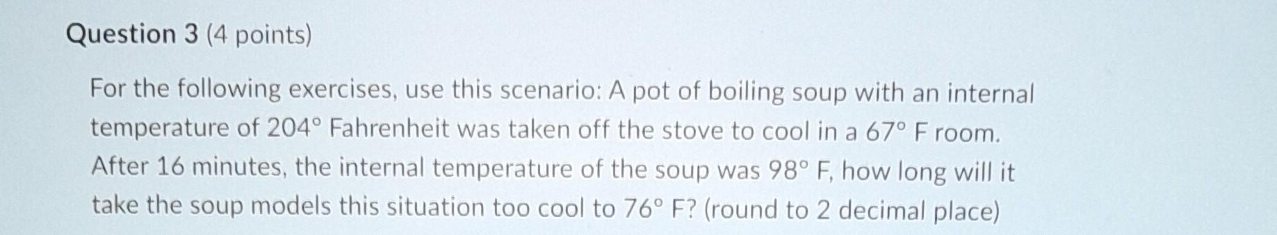 Solved Question 3 (4 points) For the following exercises, | Chegg.com