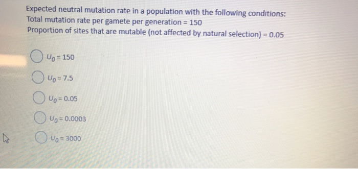 Solved Expected neutral mutation rate in a population with | Chegg.com