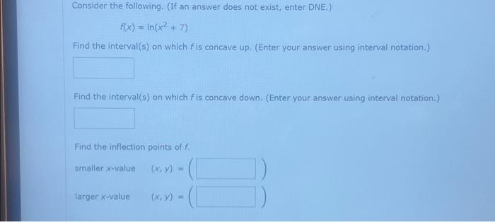 Solved Consider the following. (If an answer does not exist, | Chegg.com
