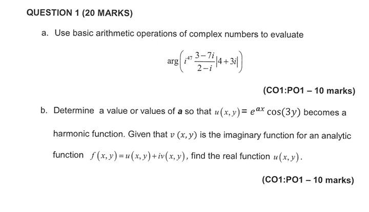 Solved a. Use basic arithmetic operations of complex numbers | Chegg.com