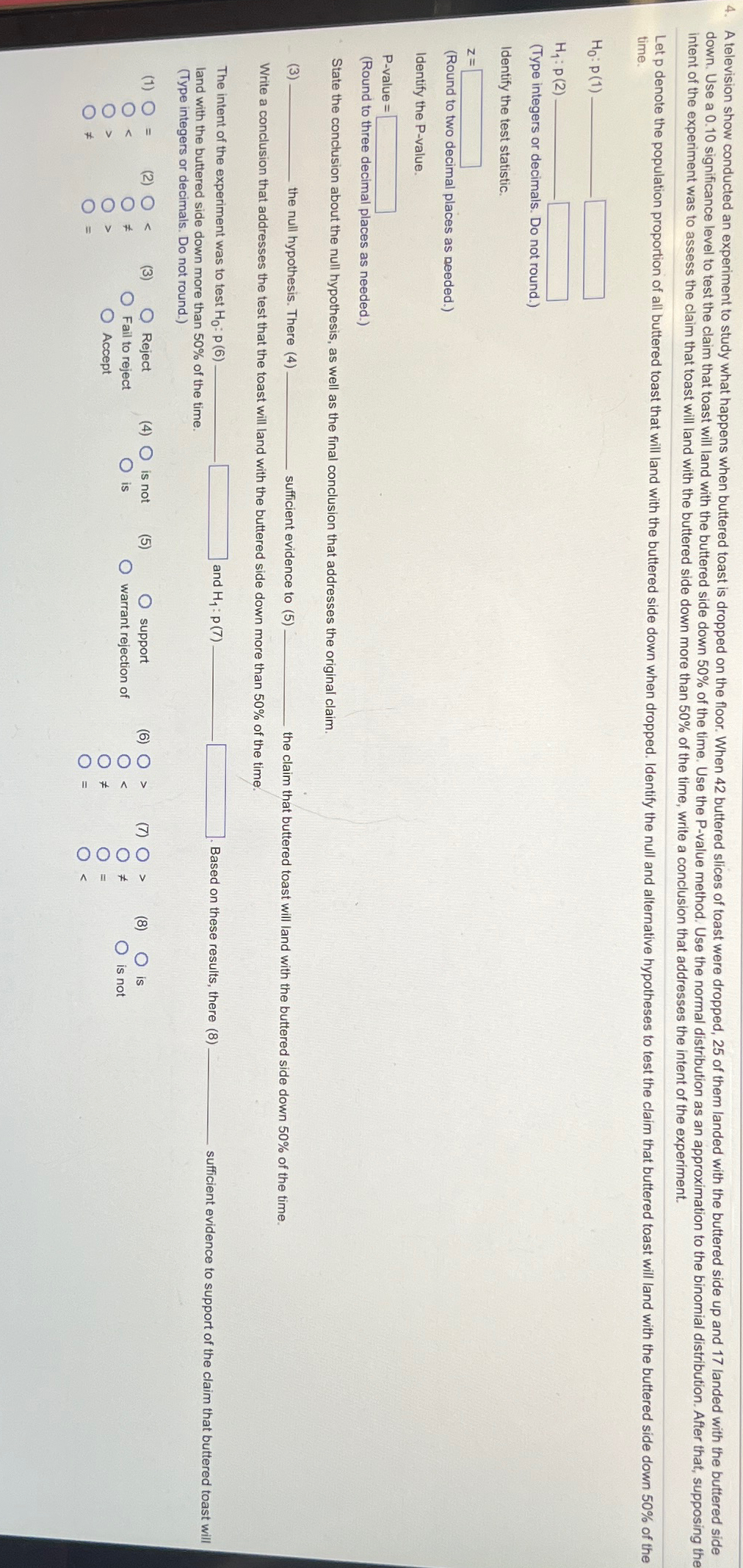 Solved intent of the experiment was to assess the claim that | Chegg.com