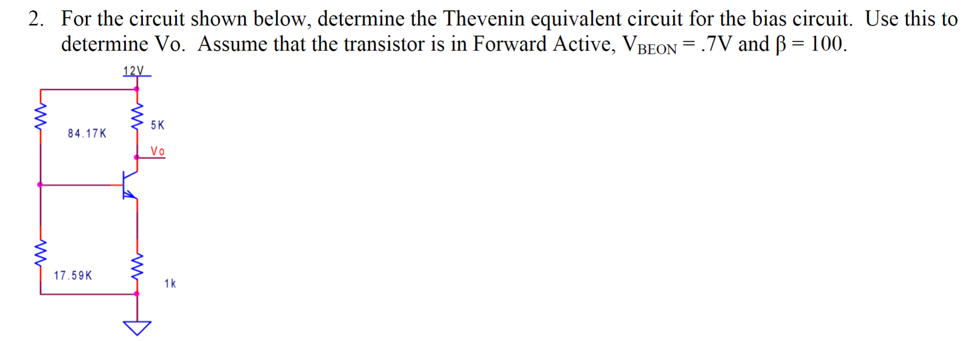 Solved For the circuit shown below, determine the Thevenin | Chegg.com