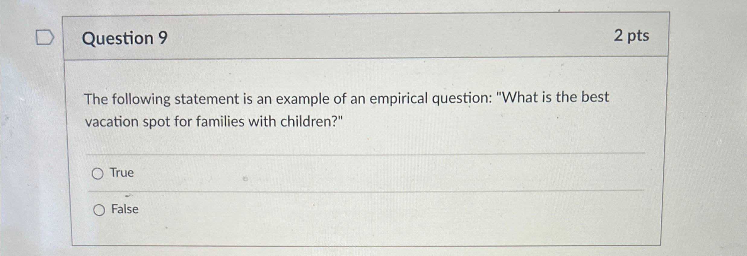 Solved Question 92 ptsThe following statement is an example | Chegg.com Solved Question 92 ptsThe following statement is an example | Chegg.com