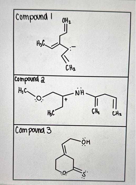 Solved For each of the following compounds show 2 other | Chegg.com
