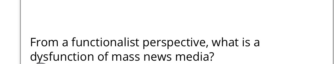 Solved From a functionalist perspective, what is a | Chegg.com