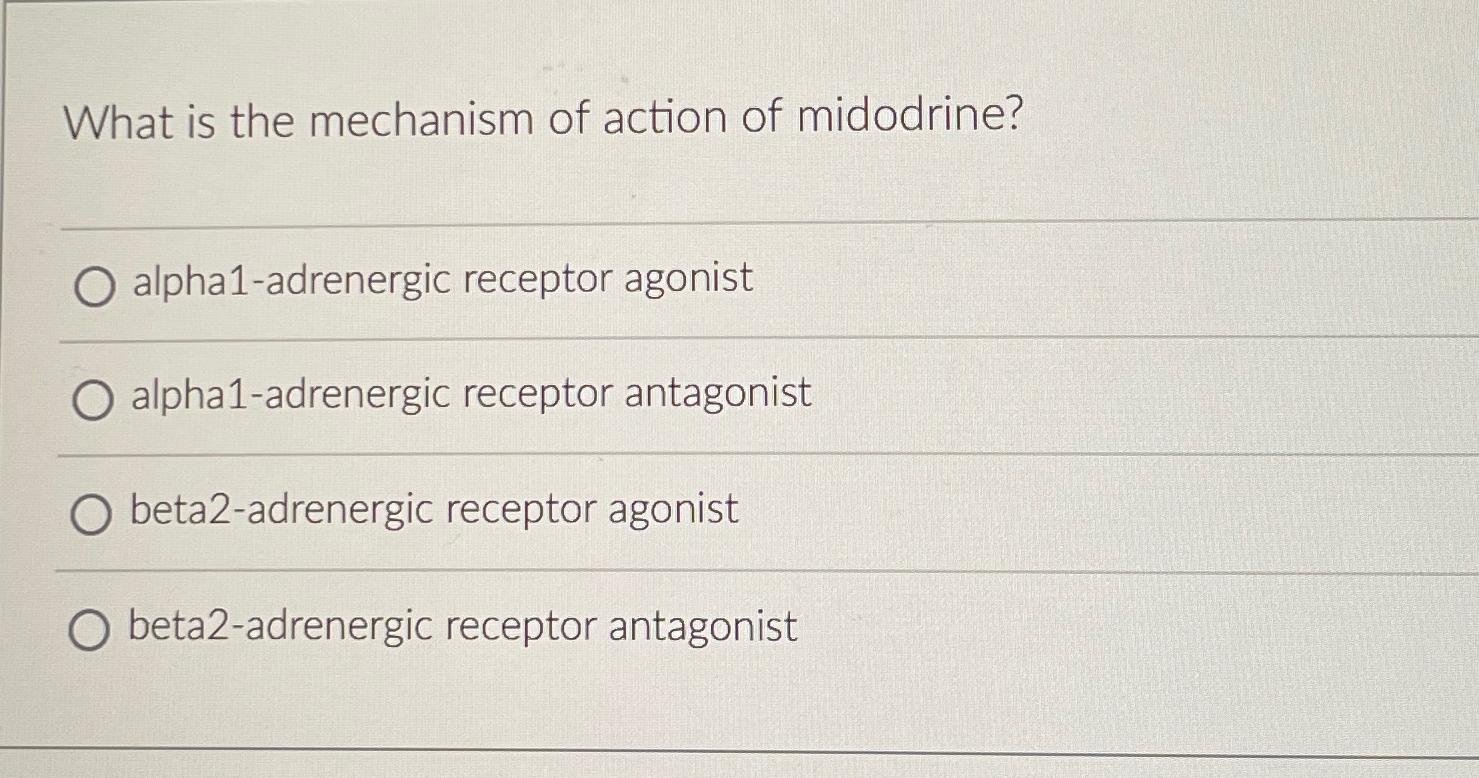 Solved What is the mechanism of action of | Chegg.com