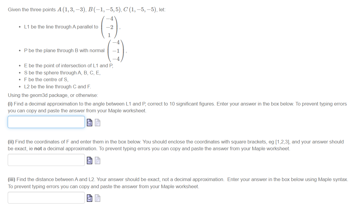 Solved I want a maple command for these questions Given the | Chegg.com