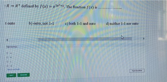 Solved Consider the function /: R – R* defined by f(x) = e3x | Chegg.com