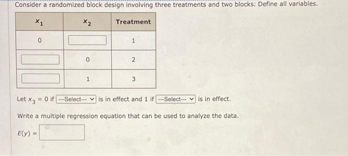 Solved Consider a randomized block design involving three | Chegg.com