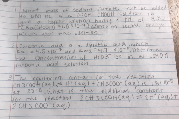 Solved | What mass of sodium formate must be added to 680 ML | Chegg.com