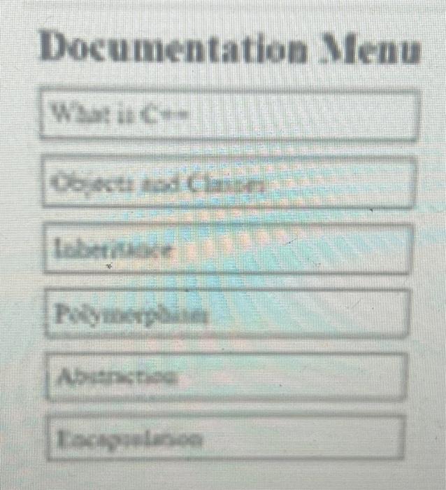 Solved how to create the document menu looking like this in | Chegg.com