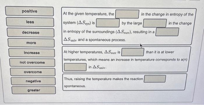 Solved Consider the bar chart showing the entropy of the | Chegg.com