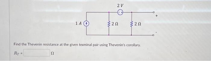 Solved Find the Thevenin resistance at the given terminal | Chegg.com