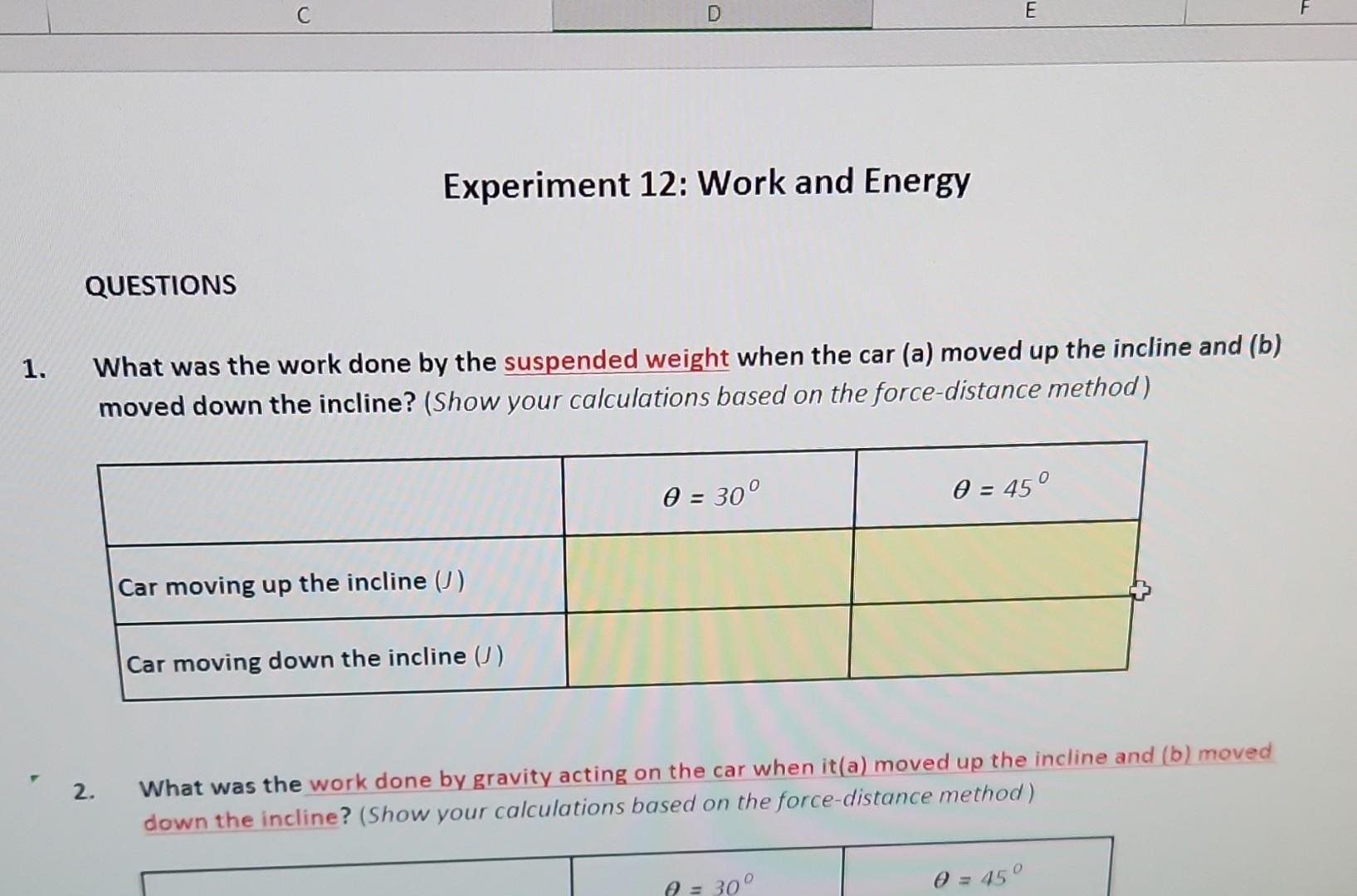 Solved Purpose: To determine the work done against friction | Chegg.com