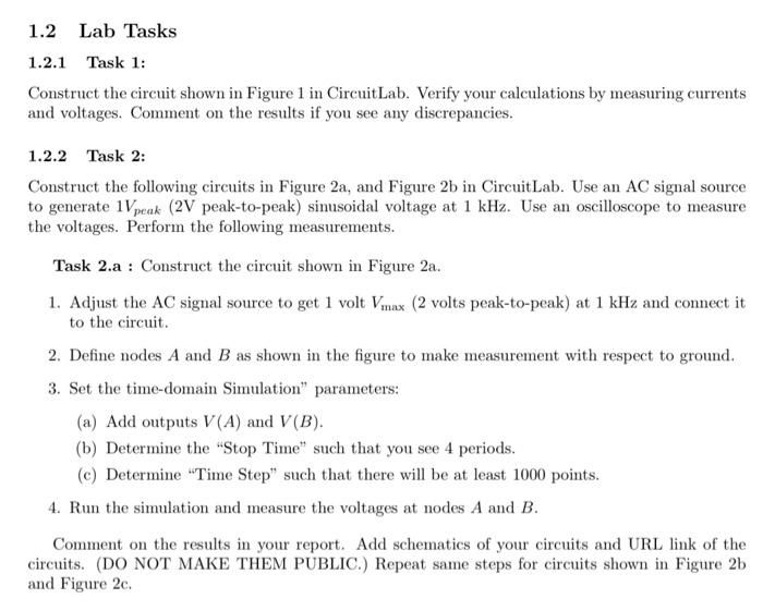 Solved 1.1 Preliminary Work Calculate currents through the | Chegg.com