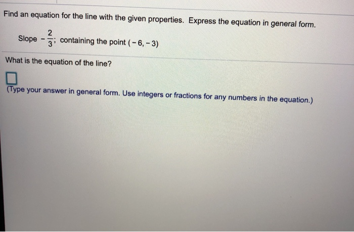 Solved Find an equation for the line with the given | Chegg.com