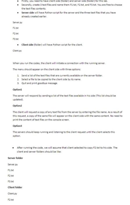 Solved Requirements Write two Python scripts (client and | Chegg.com